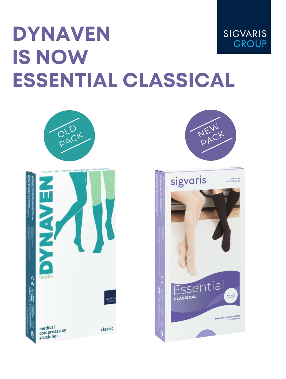Class 1 Sigvaris Medical Compression - Dynaven Below Knee length