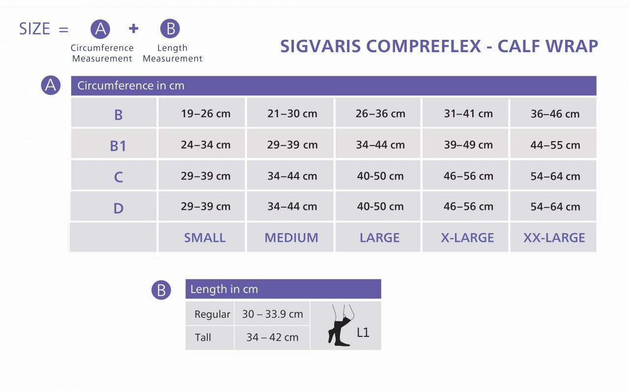 Sigvaris Compreflex Adjustable Calf Wrap Compression - Novomedshop