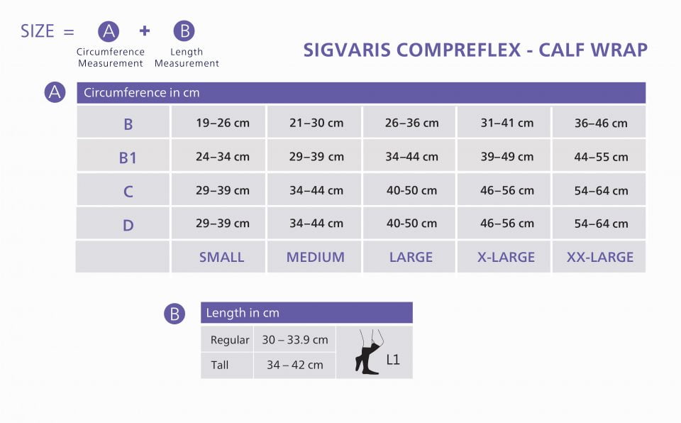 Sigvaris Compreflex Adjustable Calf Wrap Compression - Novomedshop